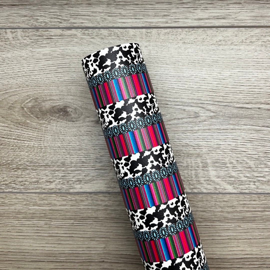 Serape Cow Drip Custom Faux Leather - Etsy