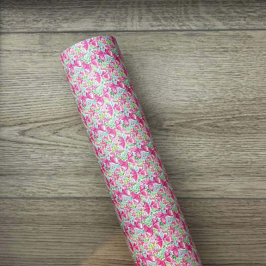 Preppy Bows Pink Custom Faux Leather - Etsy