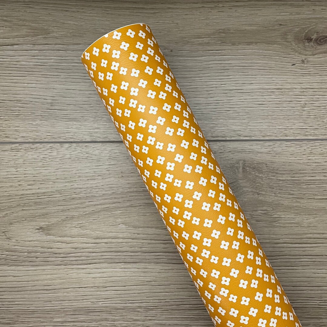 Boho 36 White Flower Mustard BG Custom Faux Leather - Etsy