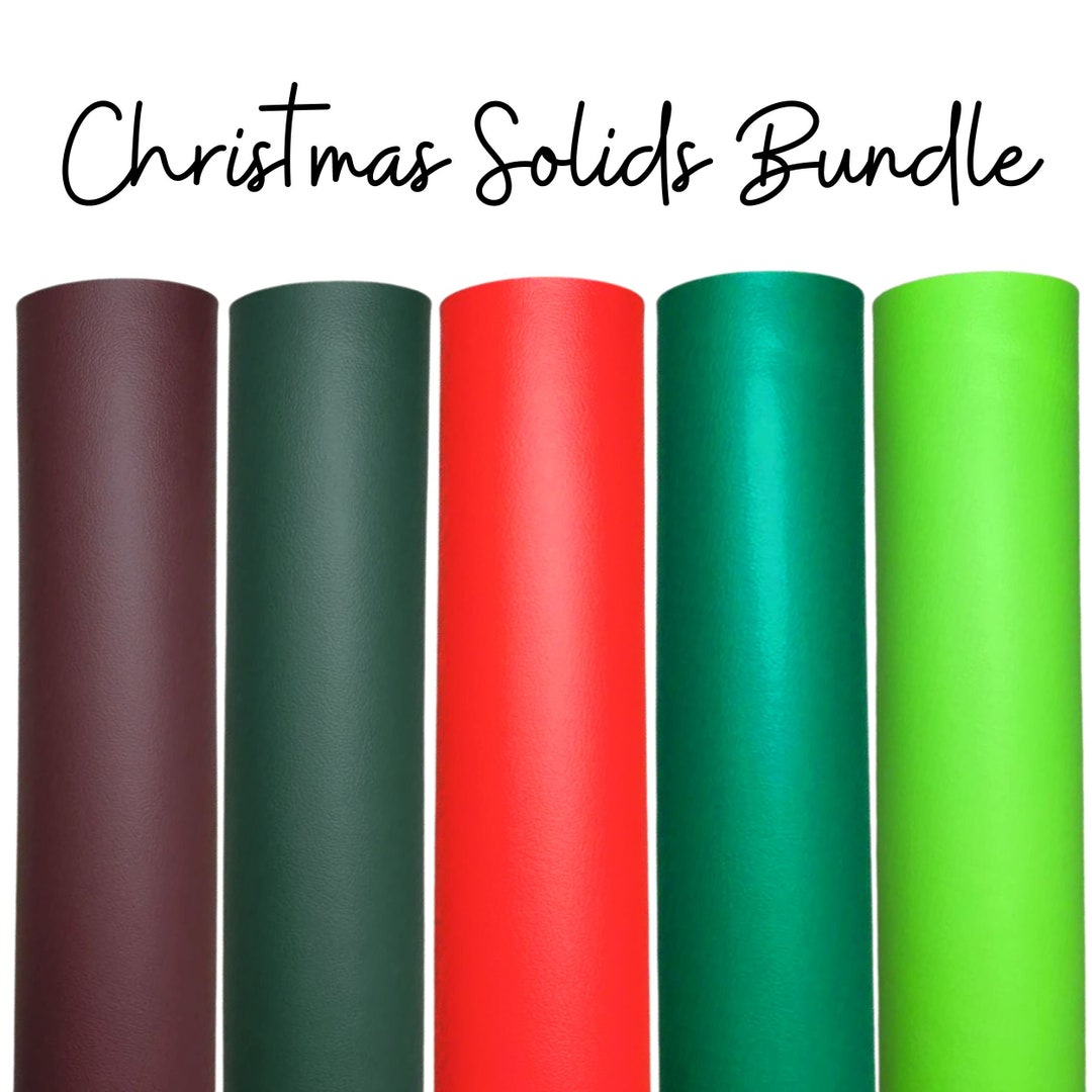Christmas Solids Bundle Custom Faux Leather - Etsy