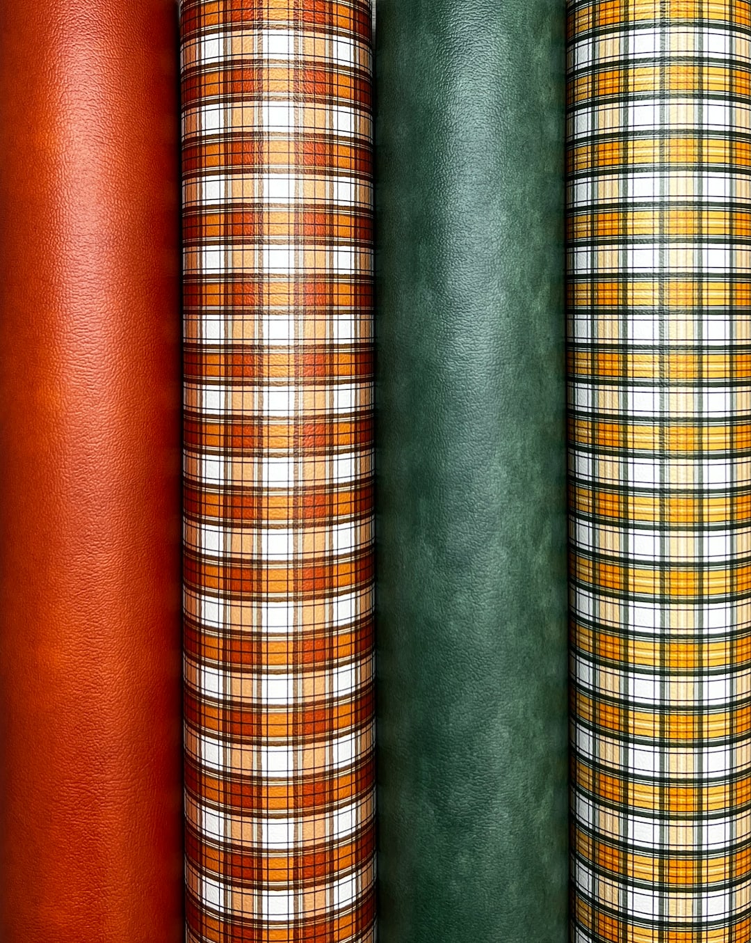 Harvest Plaids and Solids Set Custom Faux Leather - Etsy