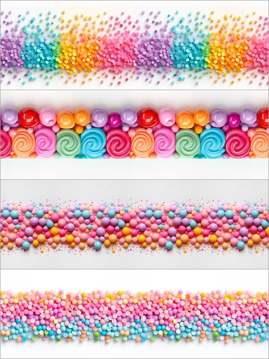 Confetti Borders Custom Faux Leather - Etsy
