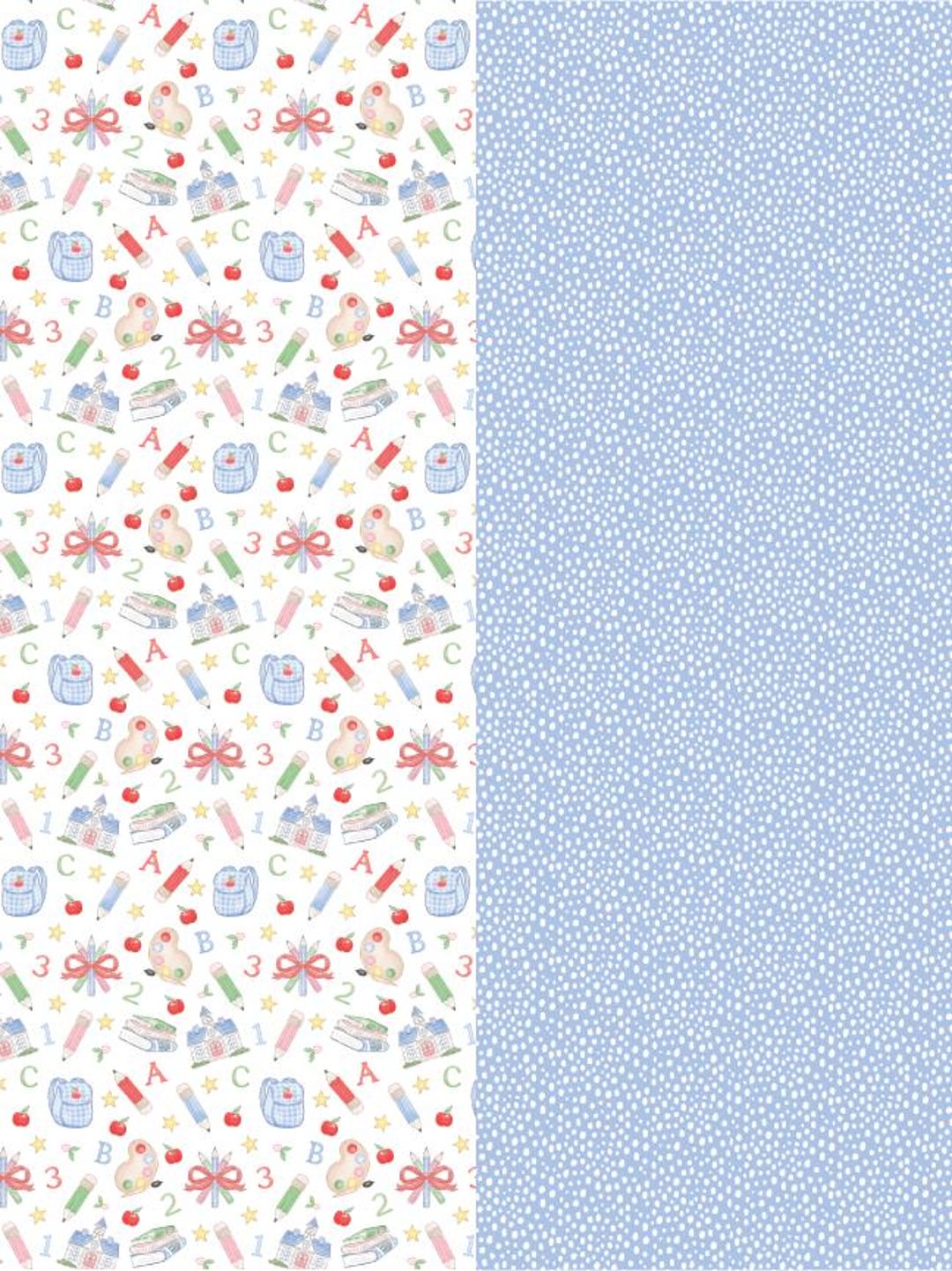 Half Sheet Preppy School Days Custom Faux Leather - Etsy