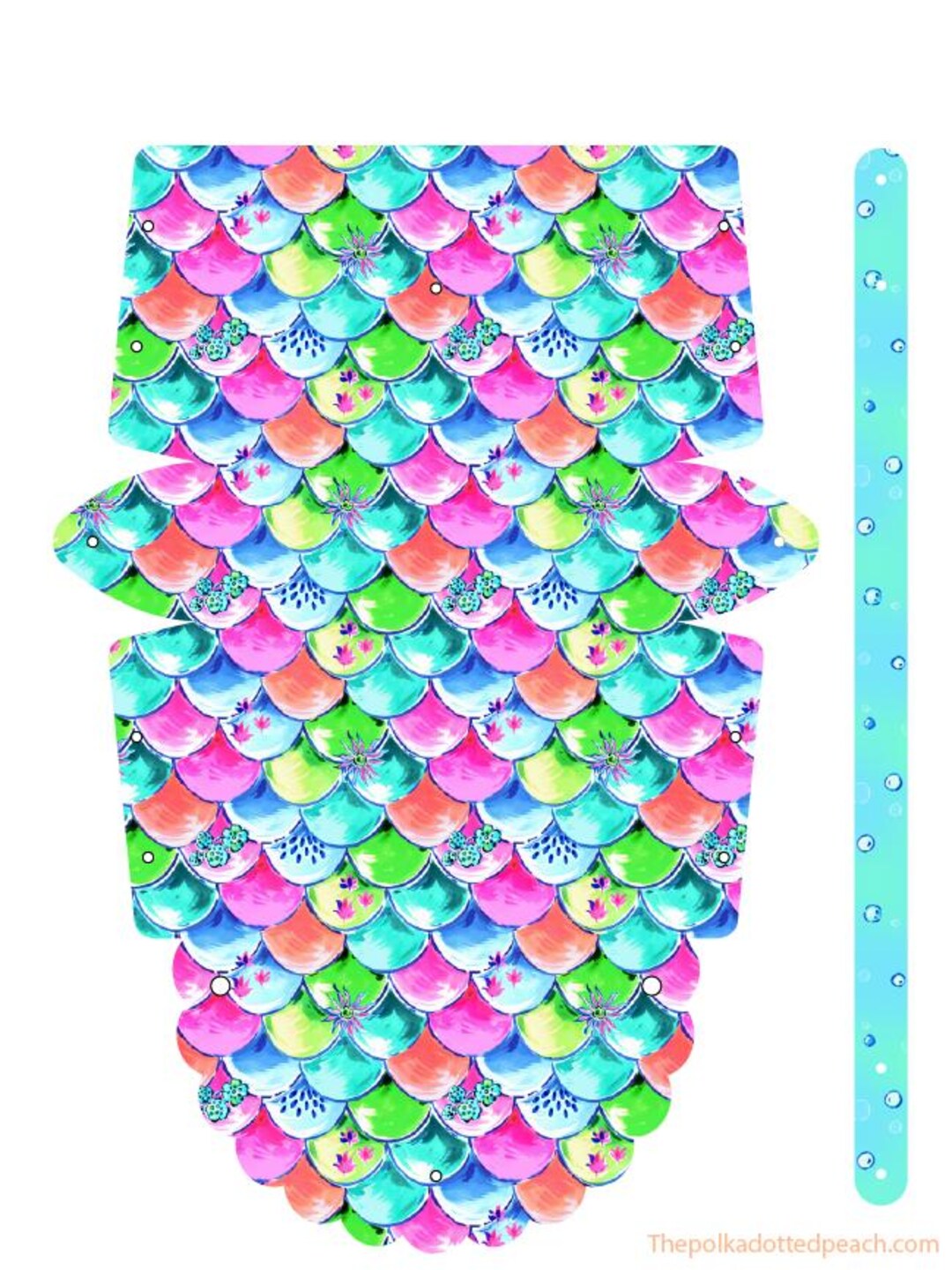 Preppy Mermaid Scales No Sew Purse- Hand Cut Custom Faux Leather - Etsy