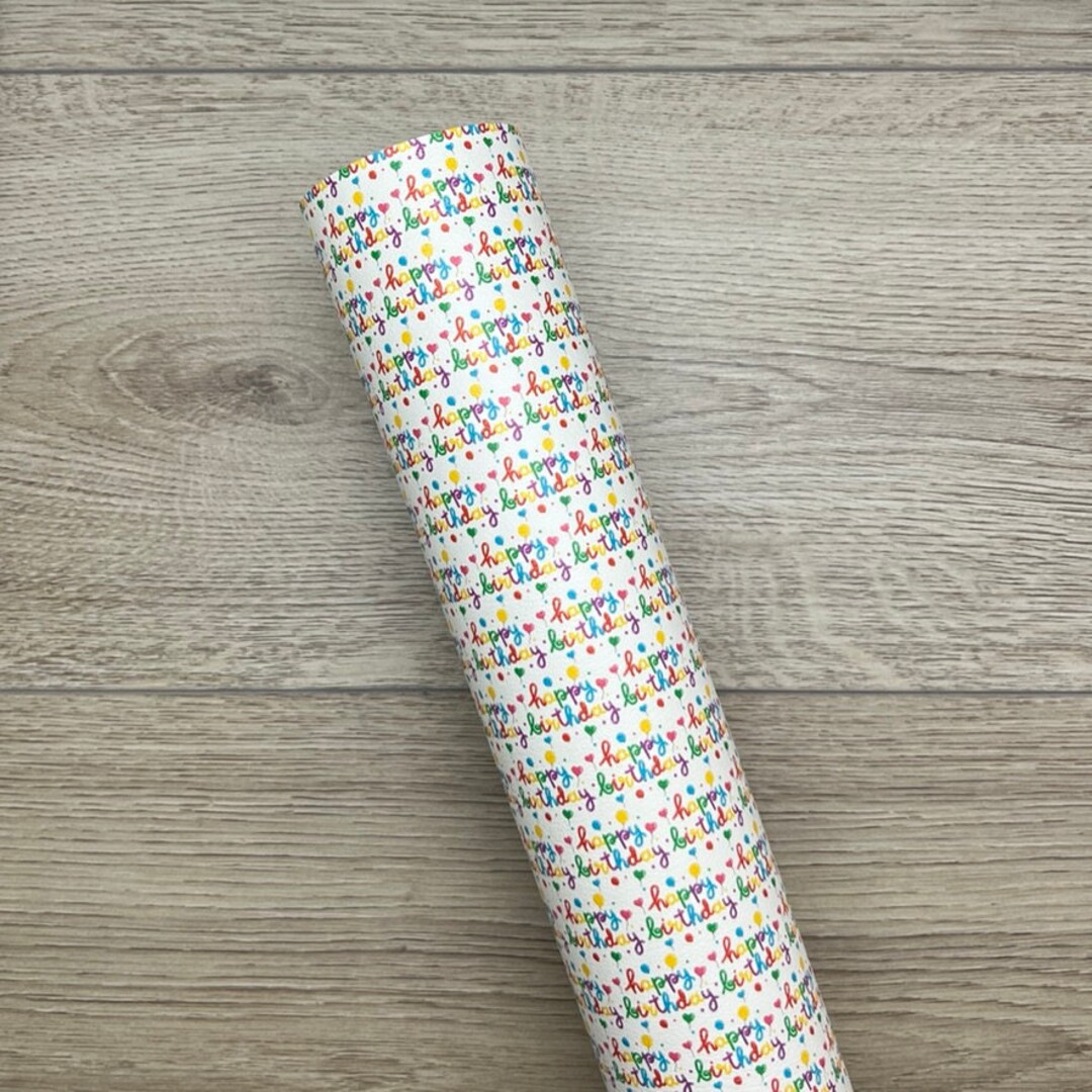 Colorful Happy Birthday Custom Faux Leather - Etsy