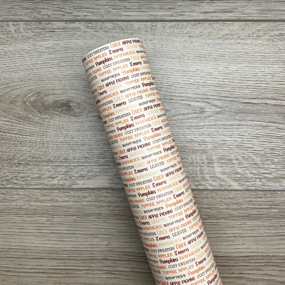 Fall Words Custom Faux Leather - Etsy
