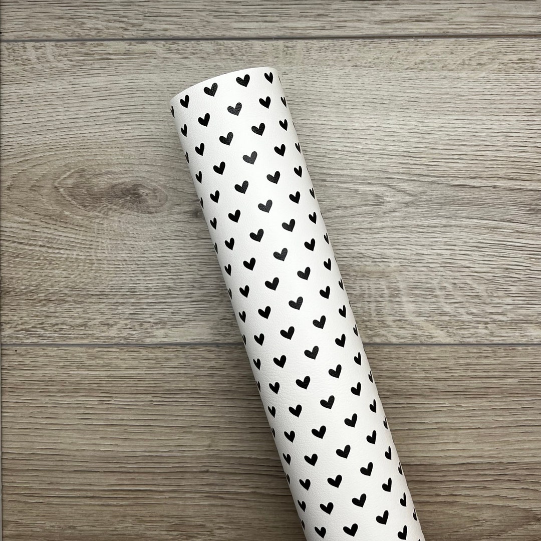Basic Black Hearts Custom Faux Leather - Etsy