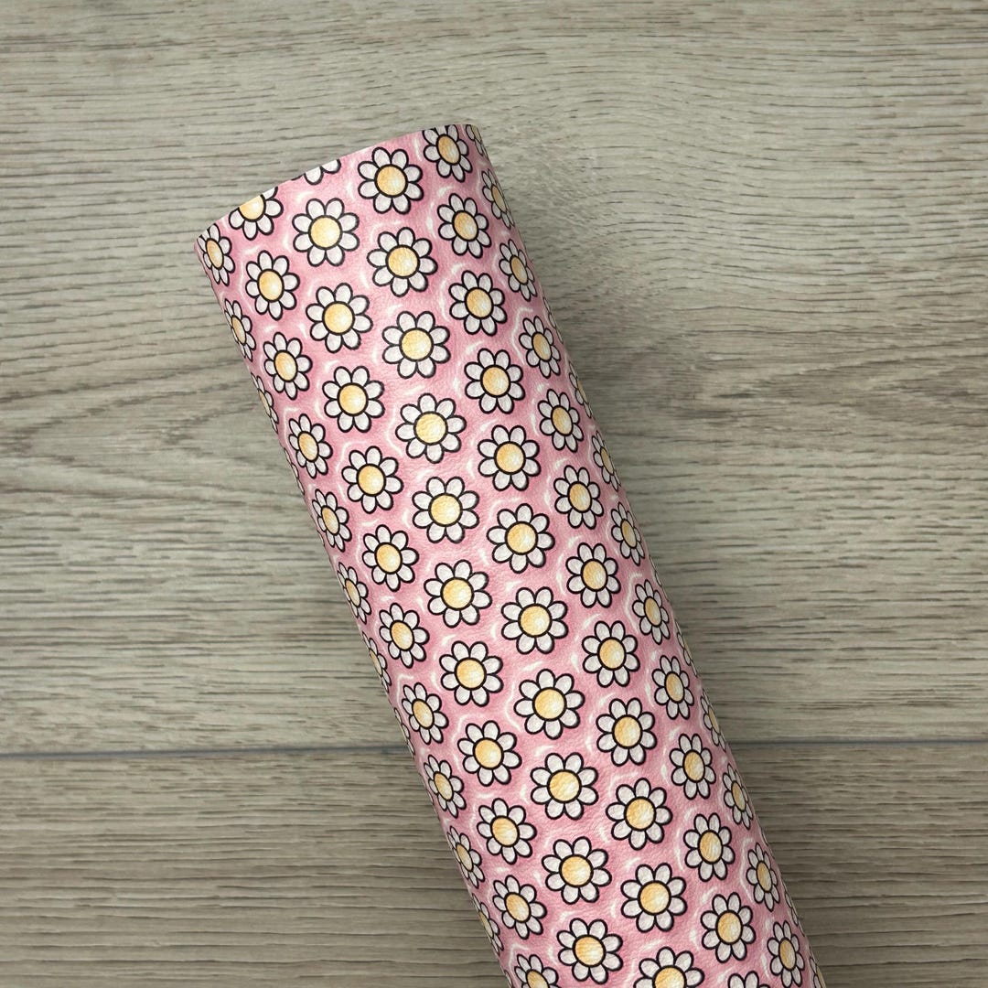 Puff Pink Bee Flower Custom Faux Leather - Etsy