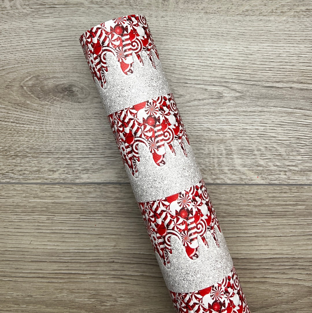 Candycane Drip Custom Faux Leather - Etsy