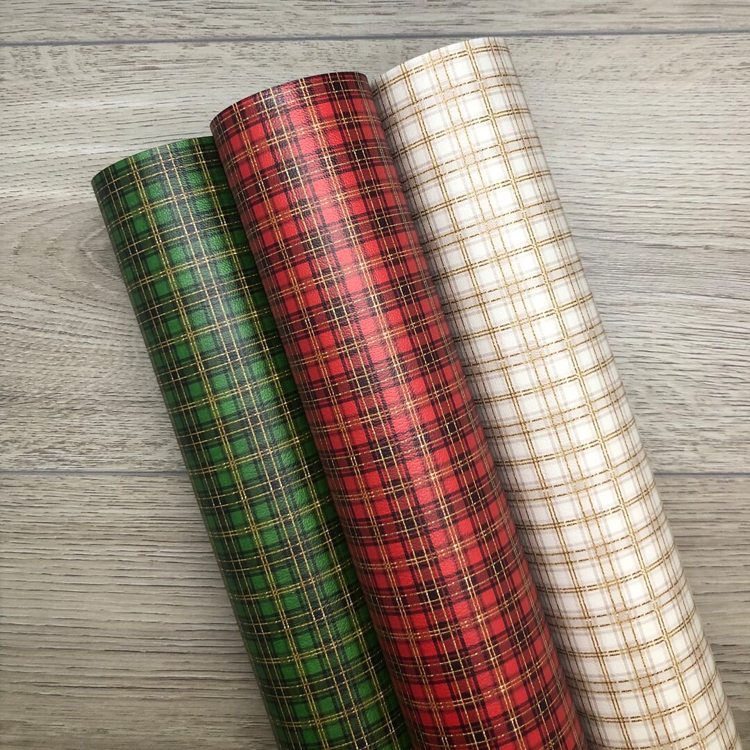 Christmas Plaids Set Custom Faux Leather - Etsy