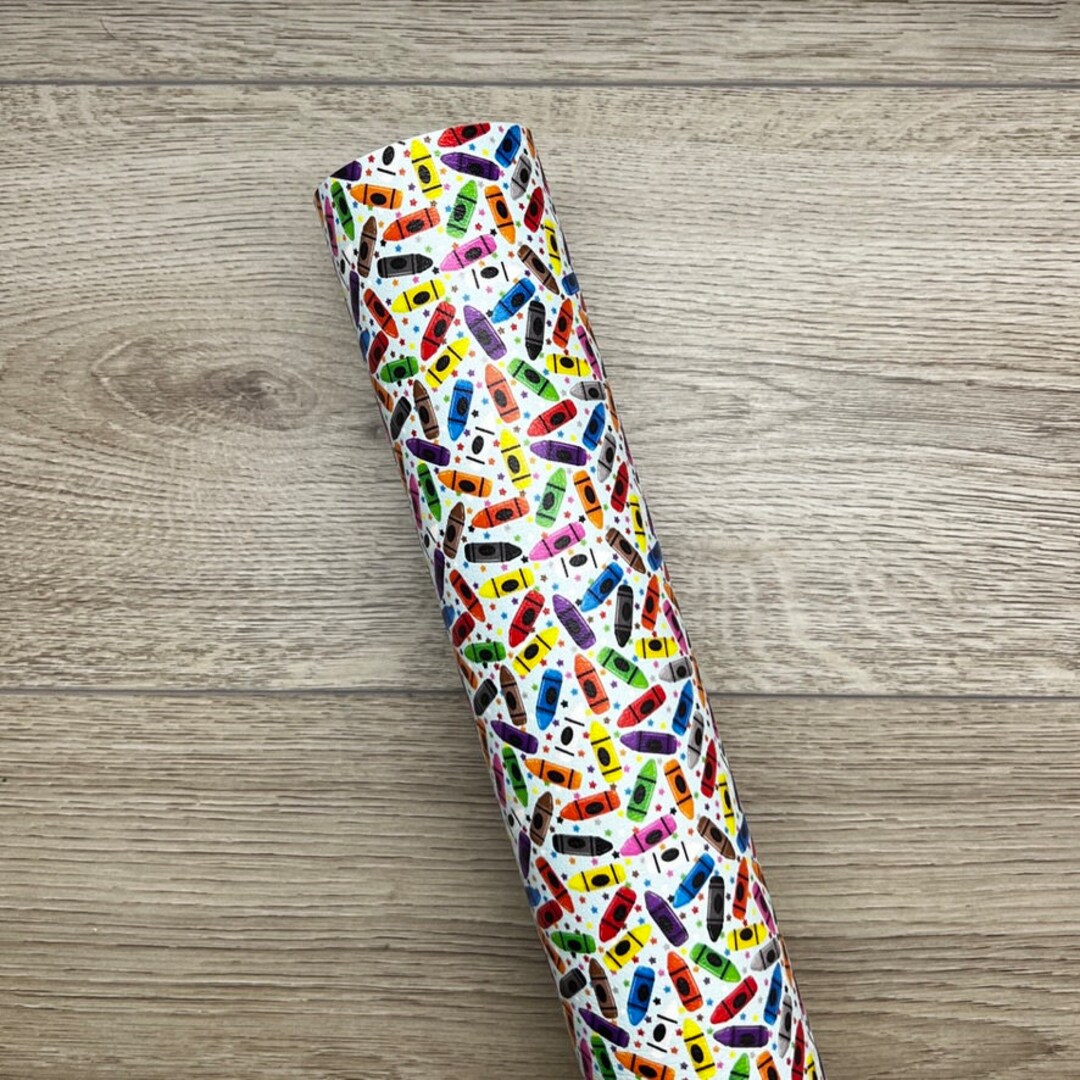 Crayons and Stars Custom Faux Leather - Etsy