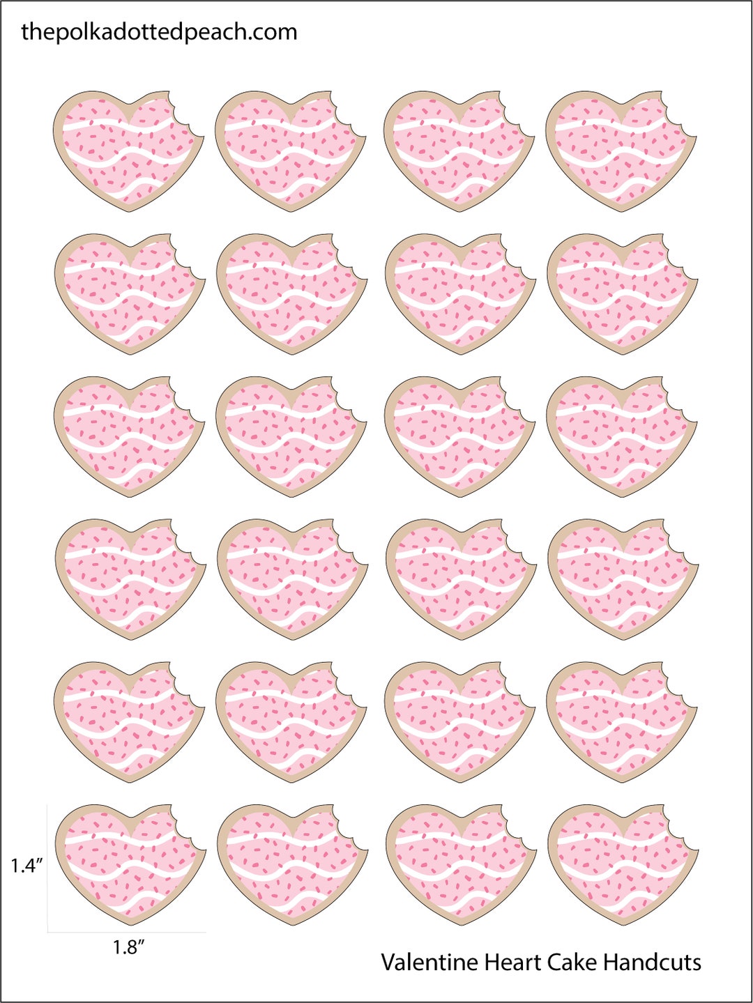 Valentine Heart Cake Hand Cuts- Hand Cut Custom Faux Leather - Etsy