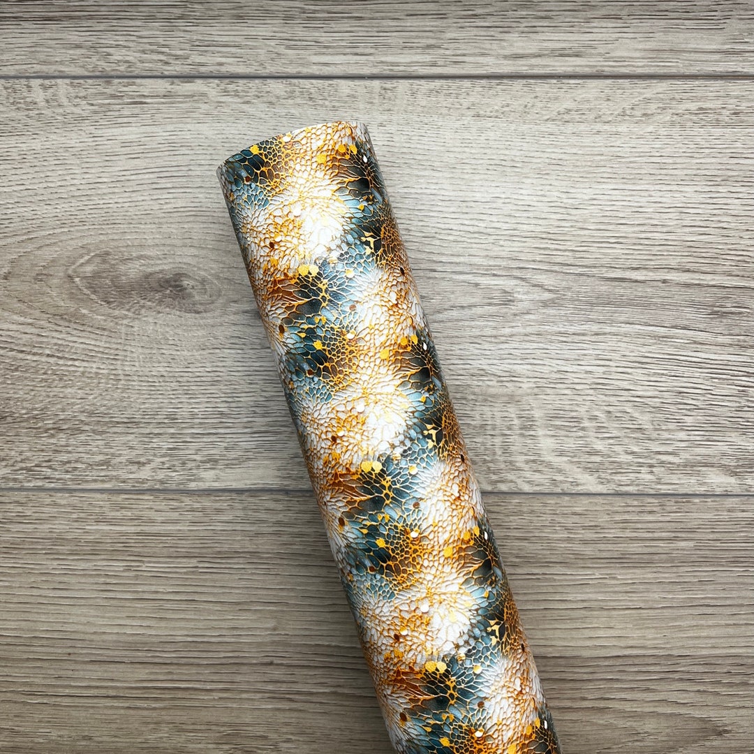 Gold and Teal Metal Custom Faux Leather - Etsy