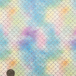 Pastel Sparkle Mermaid Scales Custom Faux Leather - Etsy