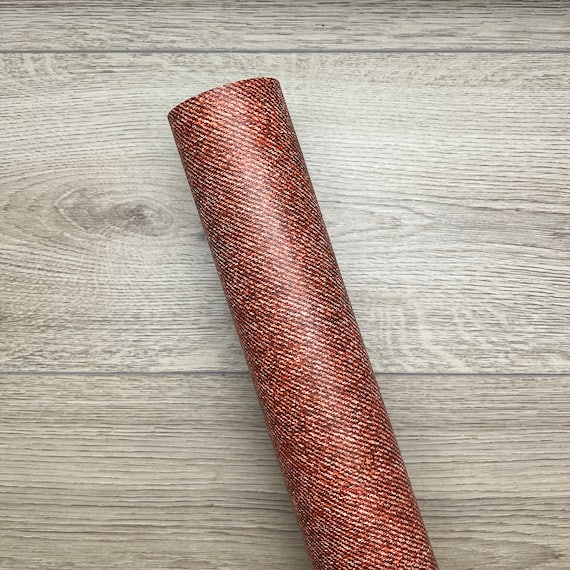 Orange Denim Texture Custom Faux Leather - Etsy