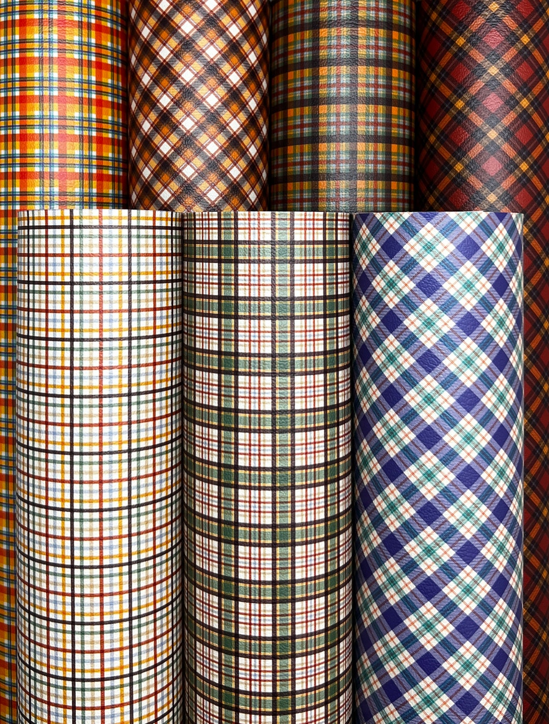 Wesley Plaids Set Custom Faux Leather - Etsy