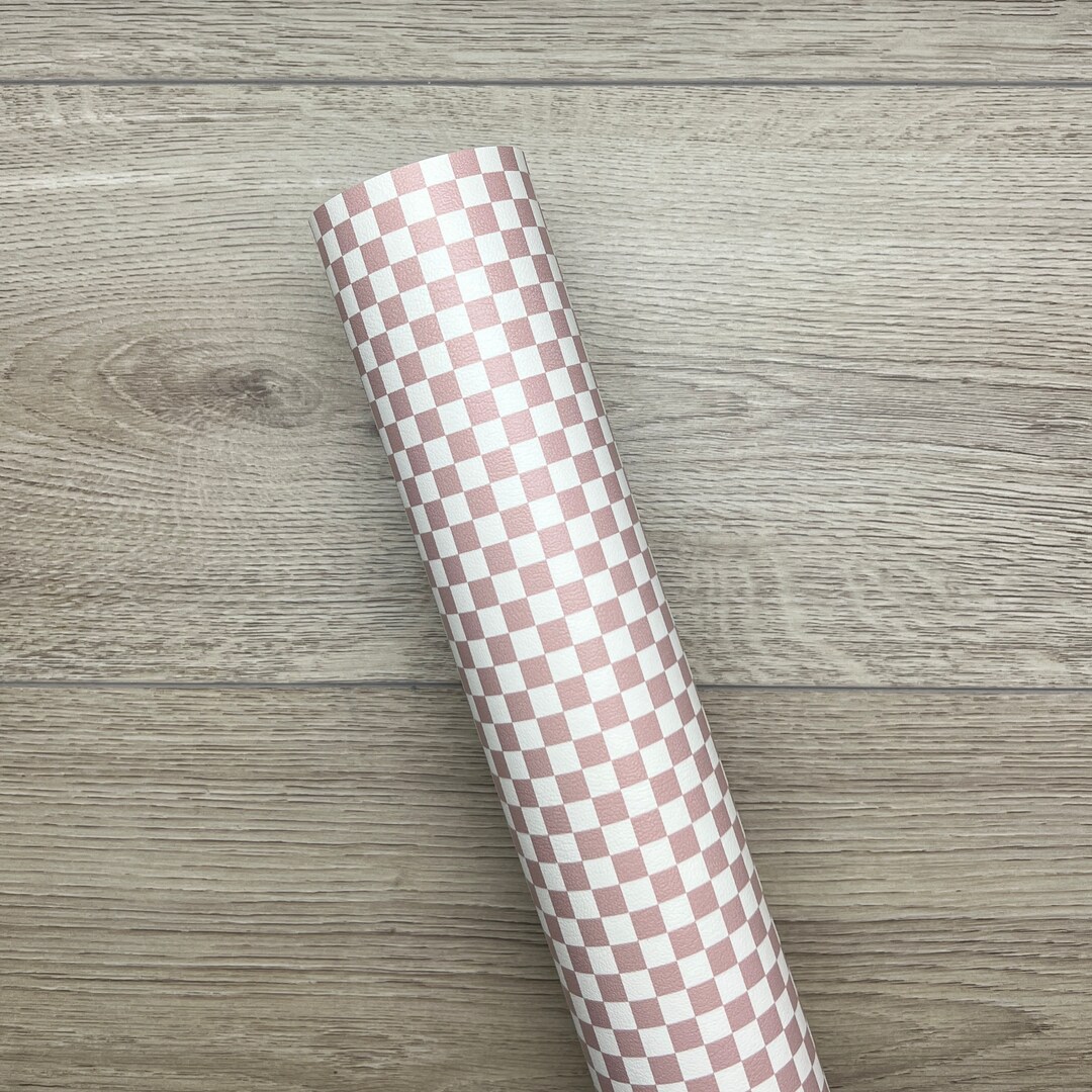 Dusty Rose Checkers Custom Faux Leather - Etsy