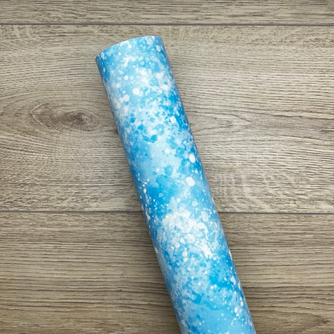 Paint Splatter Blue Custom Faux Leather - Etsy