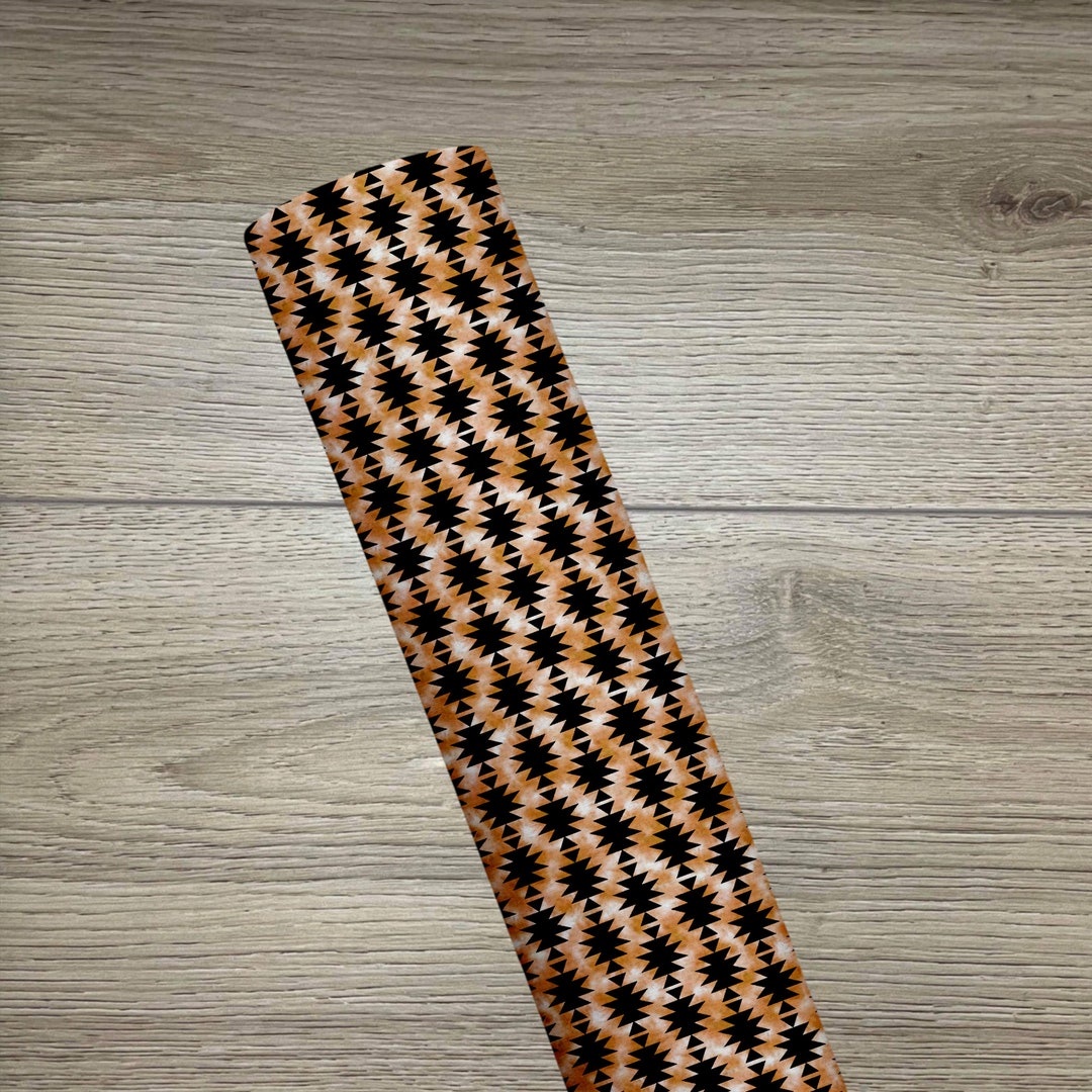 Western 13 Orange Aztec Cowhide Custom Faux Leather - Etsy