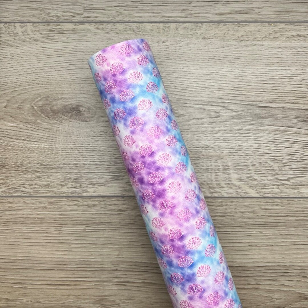 Watercolor BG Sparkle Shells Custom Faux Leather - Etsy