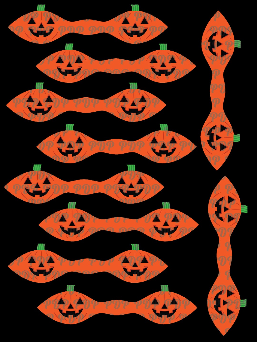 Jack-o-lantern Top Knots - Etsy