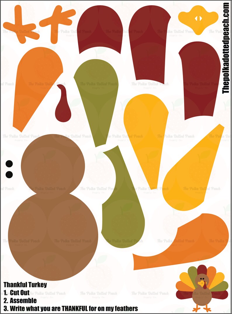 Thankful Turkey Color Custom Faux Leather - Etsy