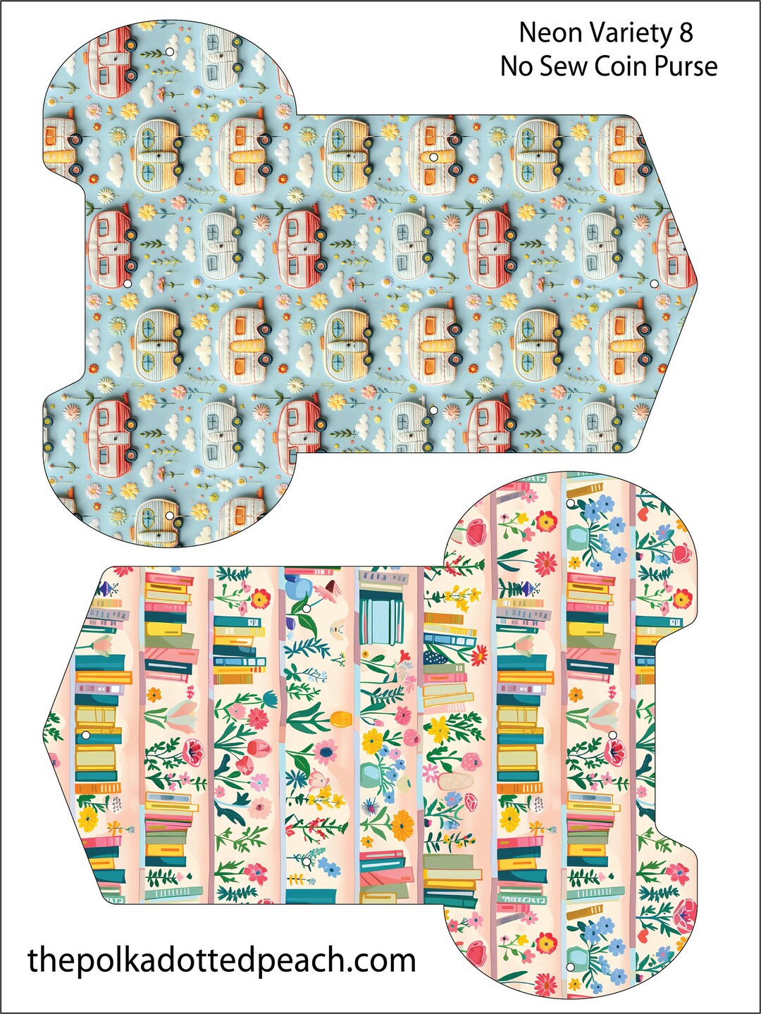 Neon No Sew Coin Purse Variety 8 - Etsy