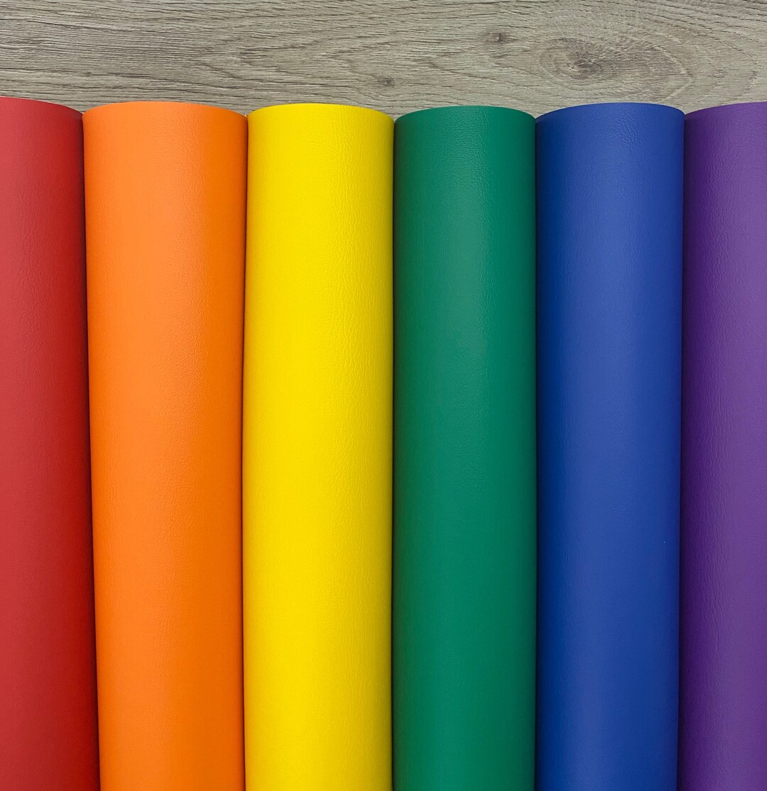 All 6 Core Color Solid Sheets Custom Faux Leather - Etsy