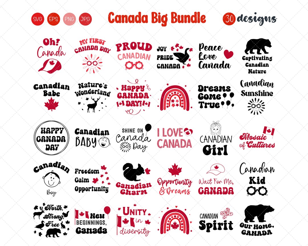 Canada Day SVG, Big Canada Bundle Svg, Canada Day Svg, Family Clipart ...
