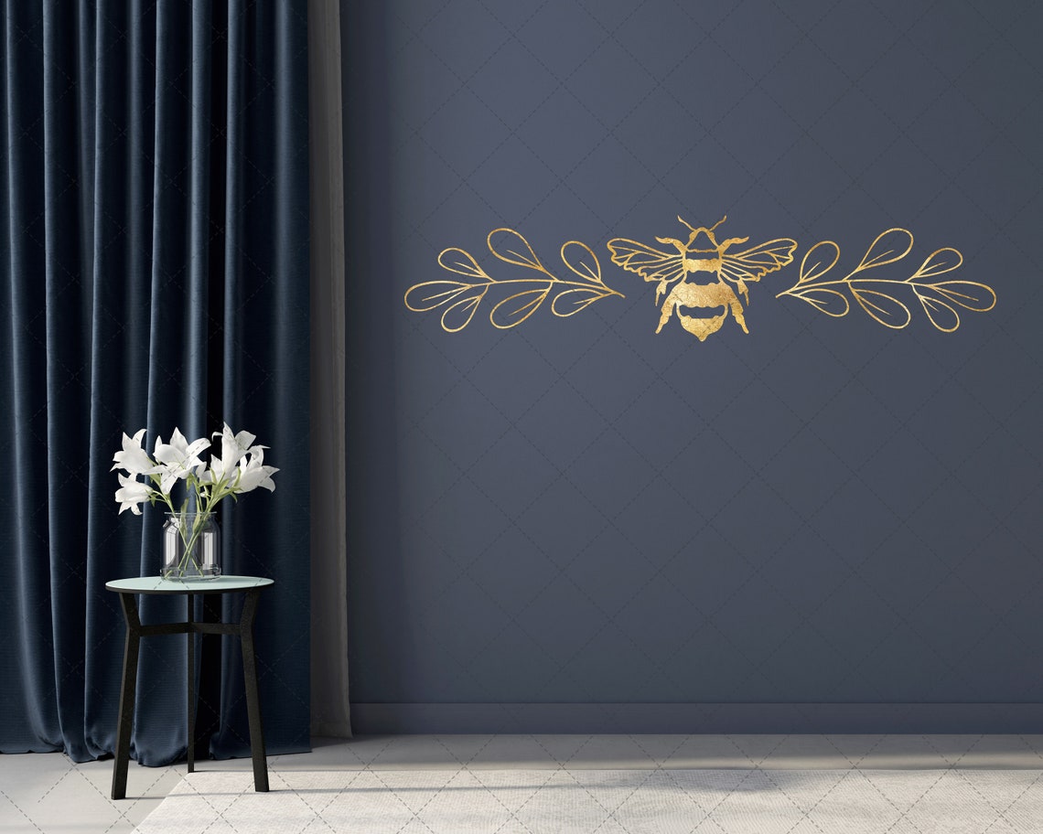 Gold Foil Bee PNG Bundle, Golden Bee PNG, Gold Bees PNG, Gold Glitter ...