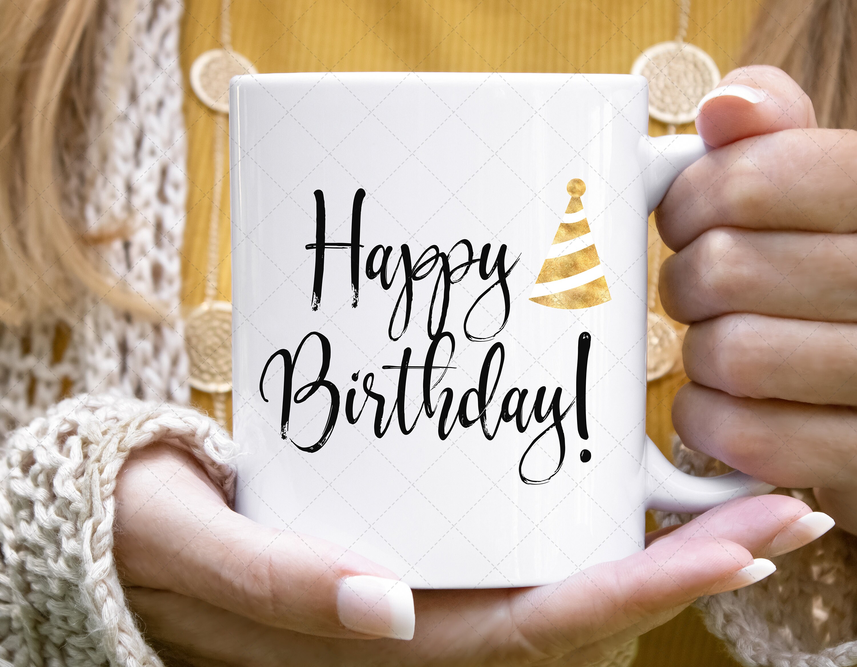 Happy Birthday Clip Art, Instant Download, Gold Foil, Overlays for ...