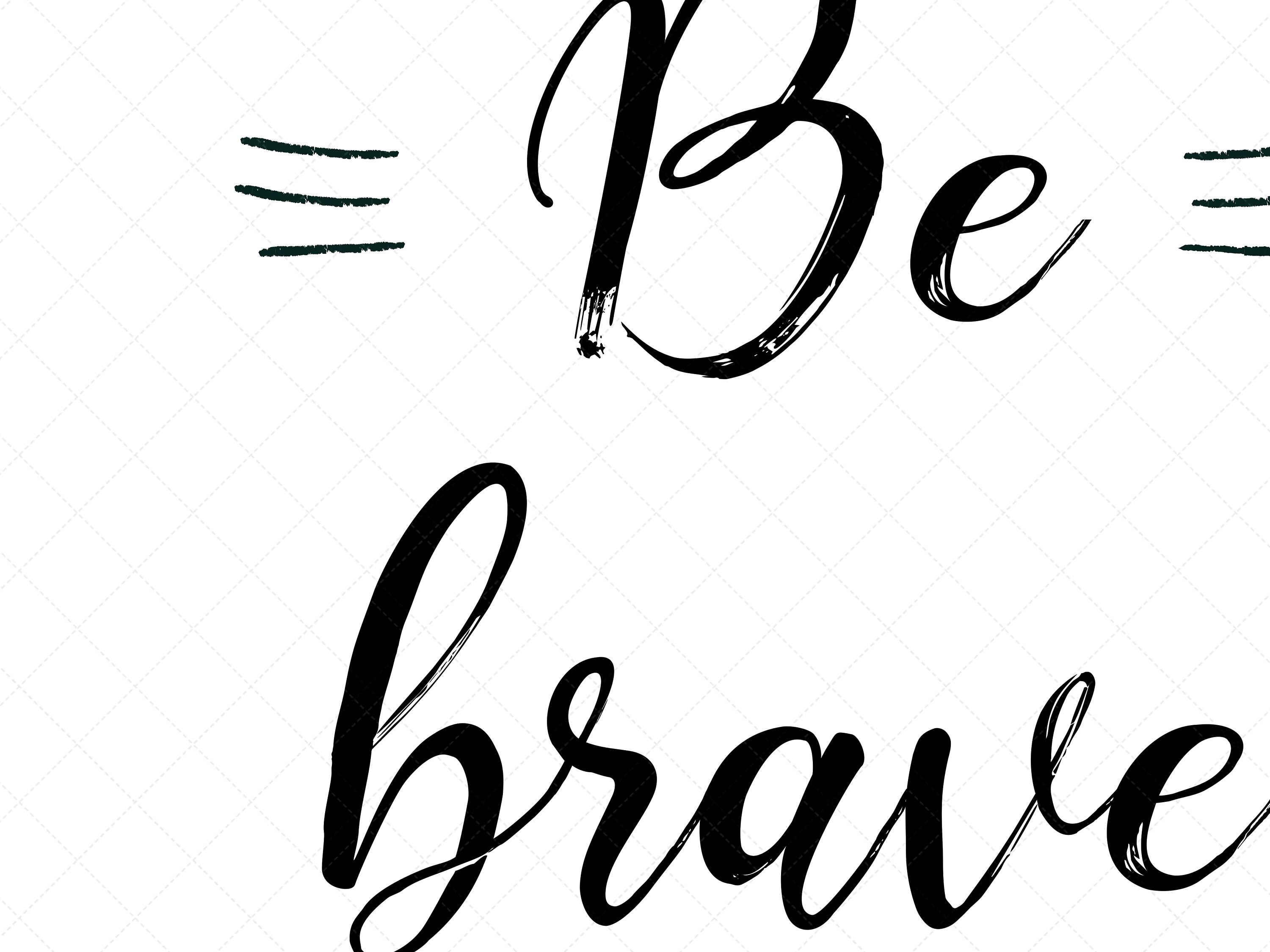 Be Brave Printable Art Nursery Decor Monochrome Nursery Art - Etsy