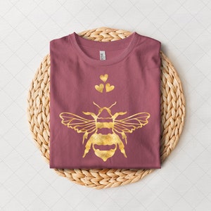 Gold Foil Bee PNG Bundle, Golden Bee PNG, Gold Bees PNG, Gold Glitter ...