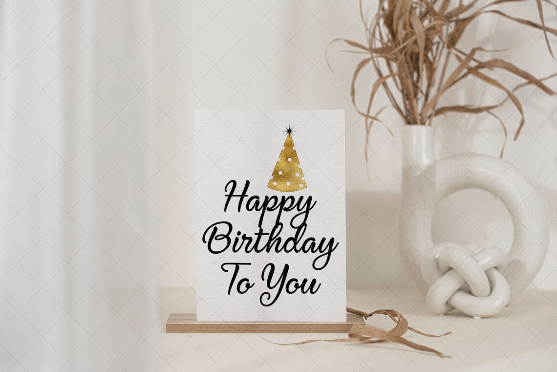 Happy Birthday Clip Art, Instant Download, Gold Foil, Overlays for ...