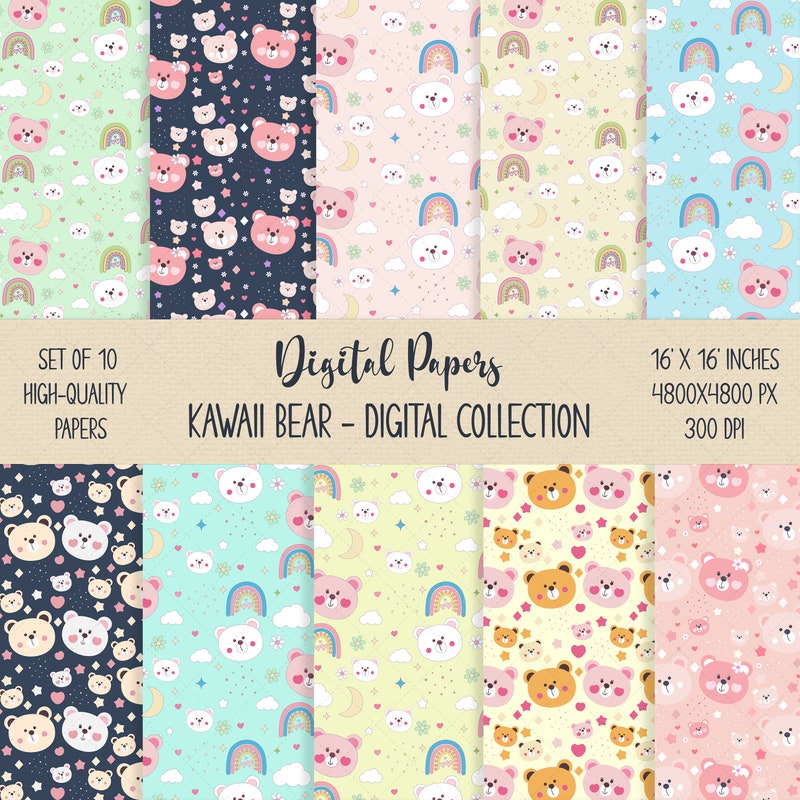 Kids Digital Paper - Etsy