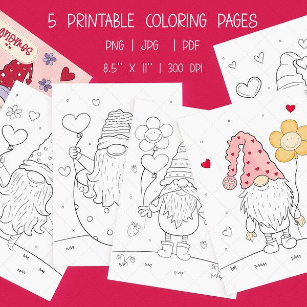 Valentine Coloring - Etsy