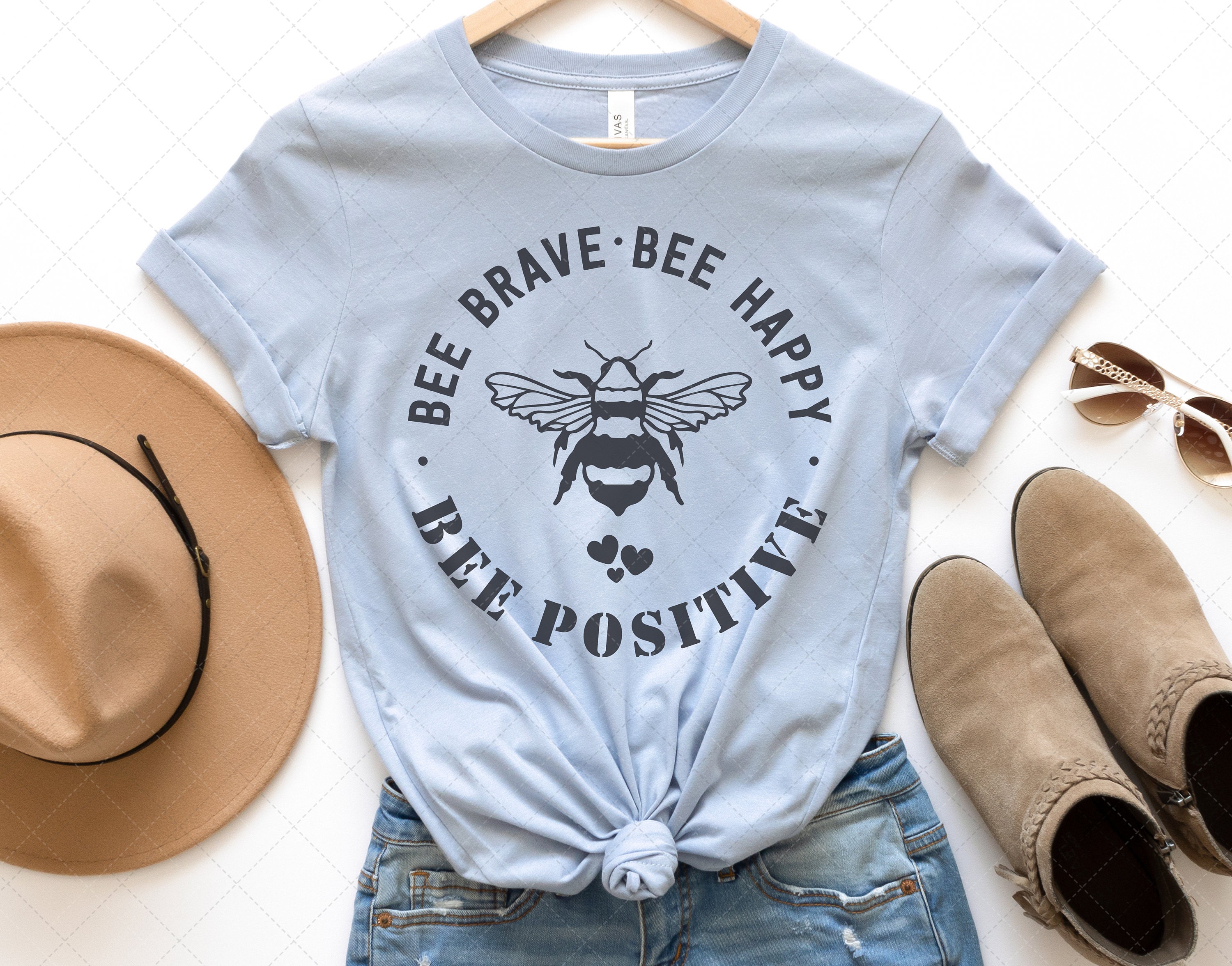 Bee Brave Svg Cute Bee Overlay BEE Svg diciendo Bee Happy - Etsy México