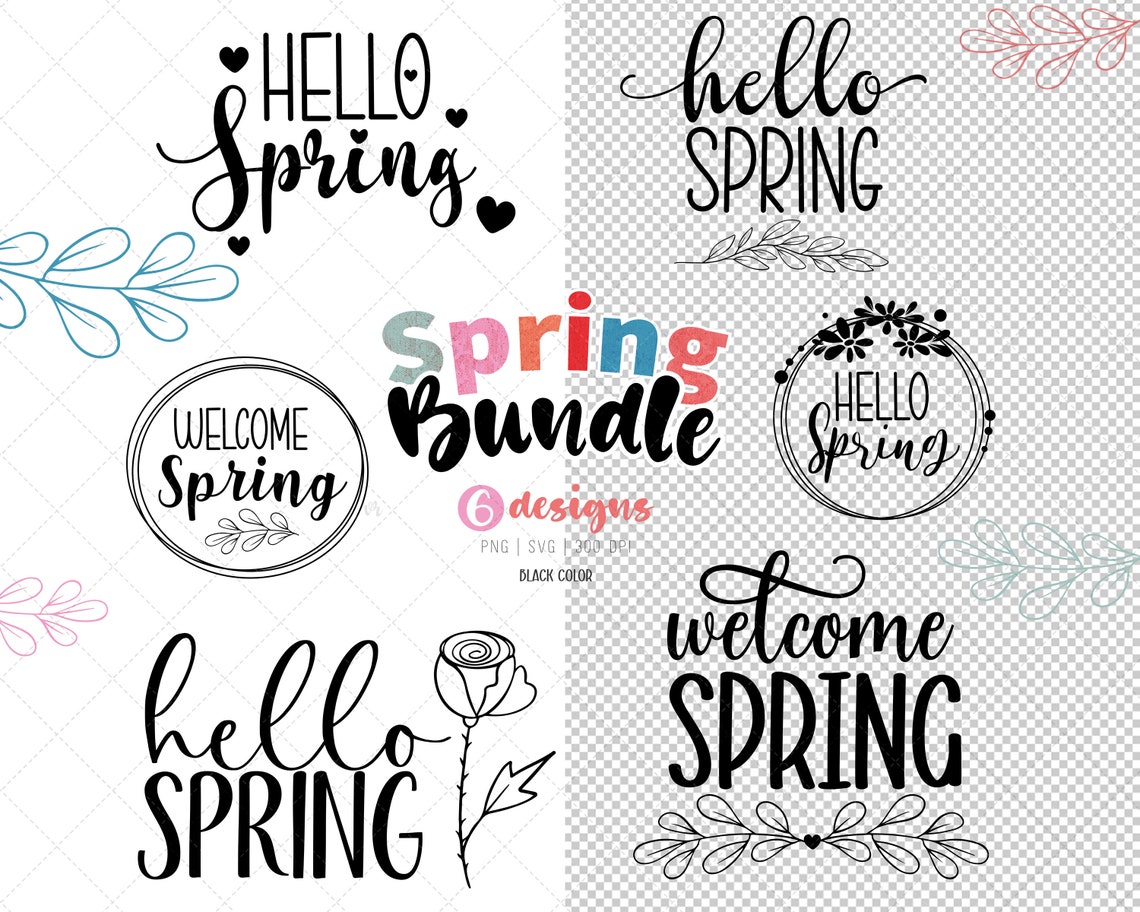 Hello Spring Bundle Svg, Welcome Spring SVG, Sublimation Bundle Svg ...