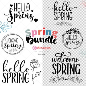 Hello Spring Bundle Svg, Welcome Spring SVG, Sublimation Bundle Svg ...