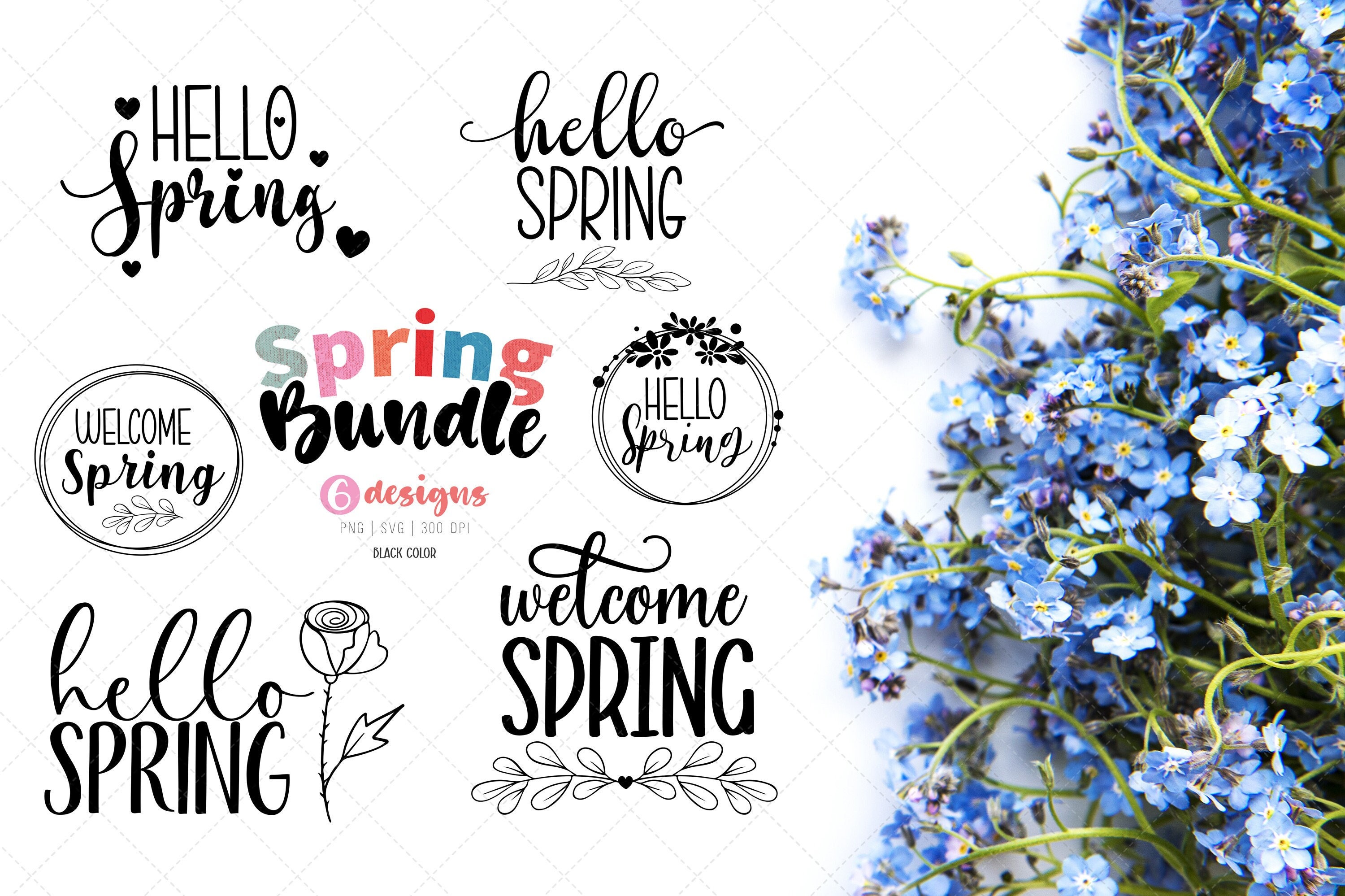 Hello Spring Bundle Svg, Welcome Spring SVG, Sublimation Bundle Svg ...