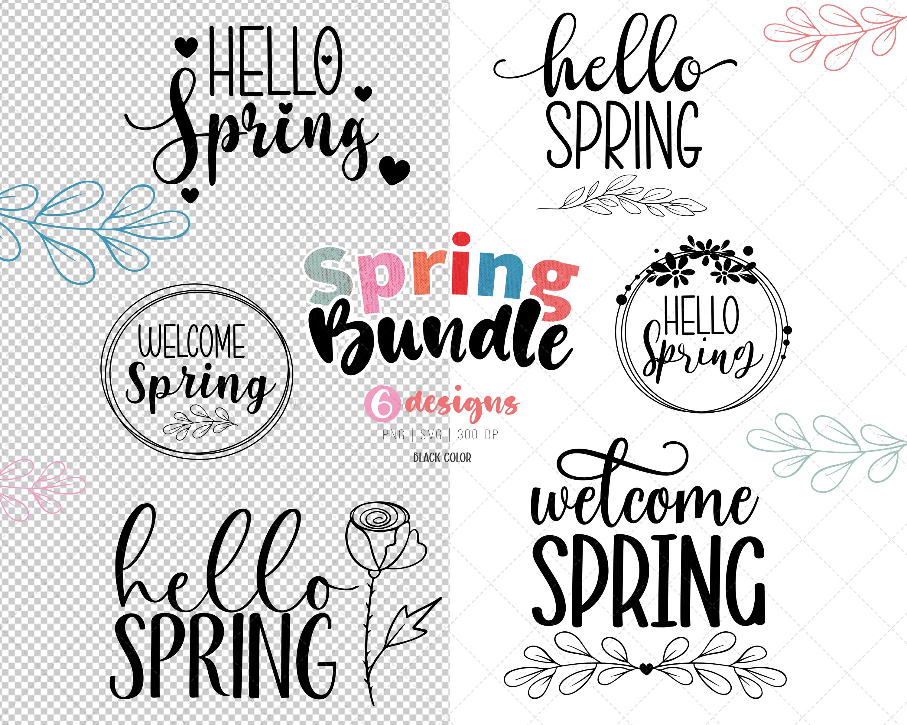 Hello Spring Bundle Svg, Welcome Spring SVG, Sublimation Bundle Svg ...