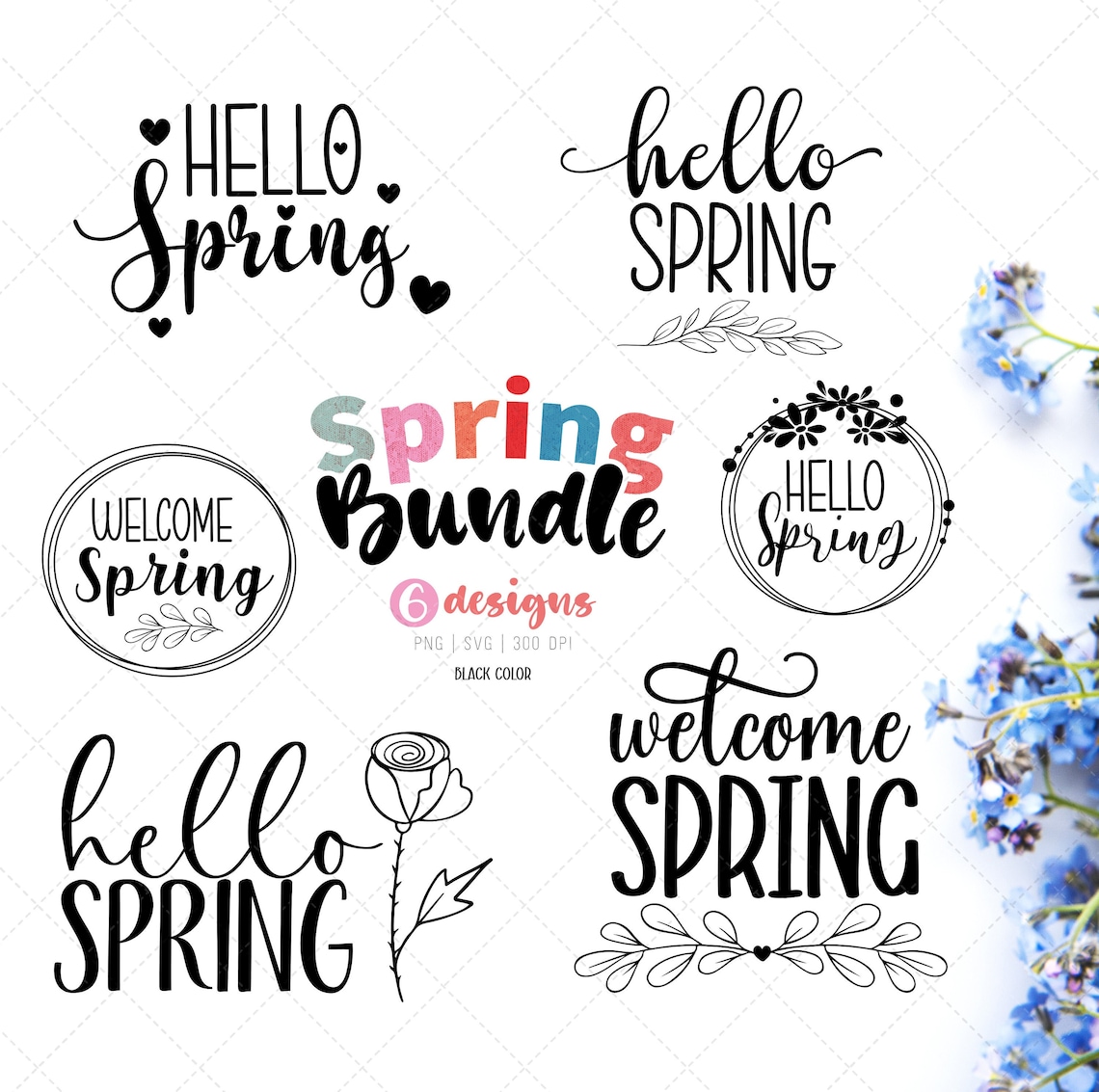 Hello Spring Bundle Svg, Welcome Spring SVG, Sublimation Bundle Svg ...