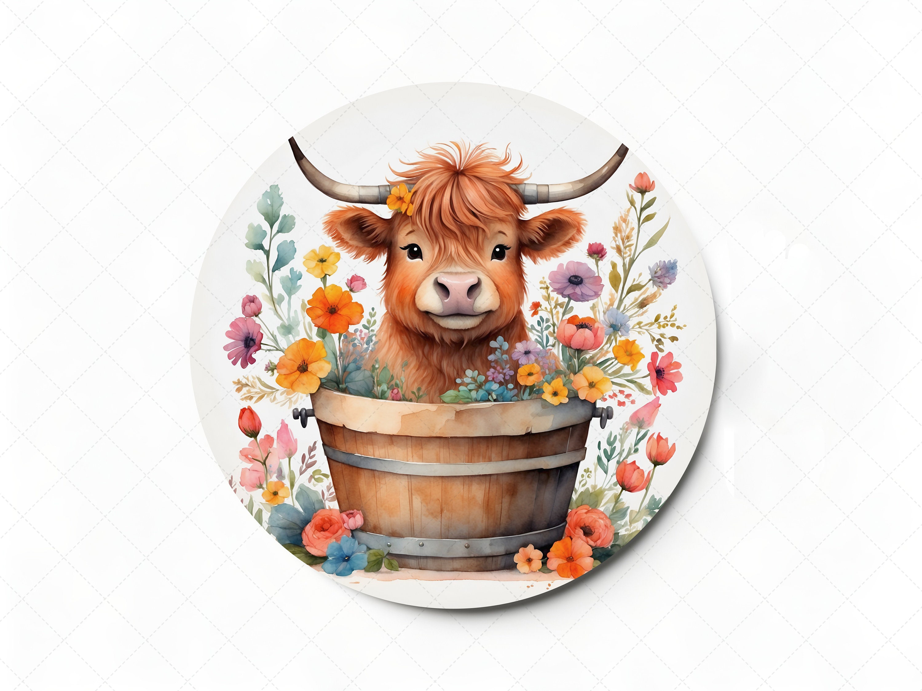 Cute Cow Coaster Bundle Design, Kids Square Coasters, Childish Round ...