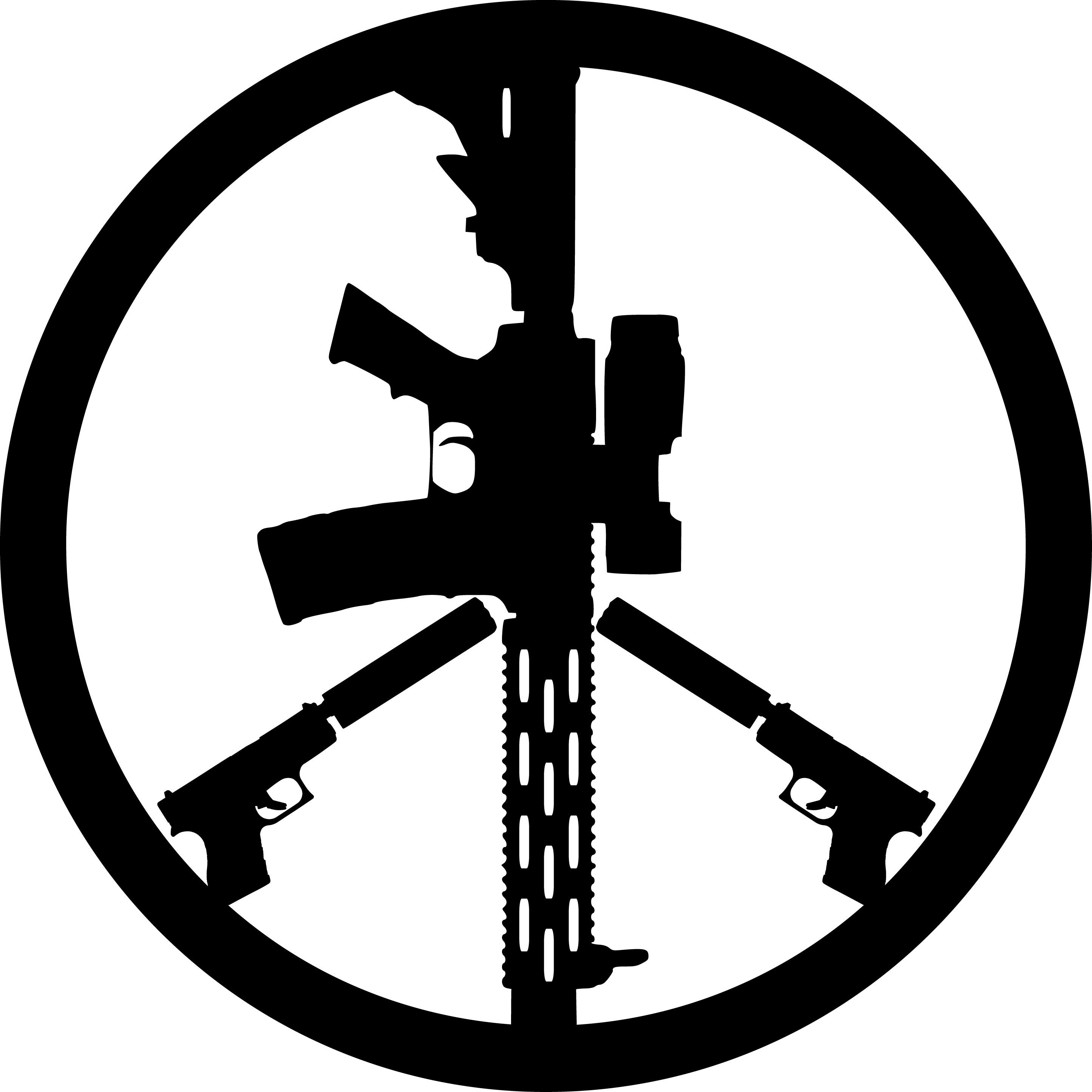 Peace Love and Guns / Peace Sign / Guns for Peace - Etsy