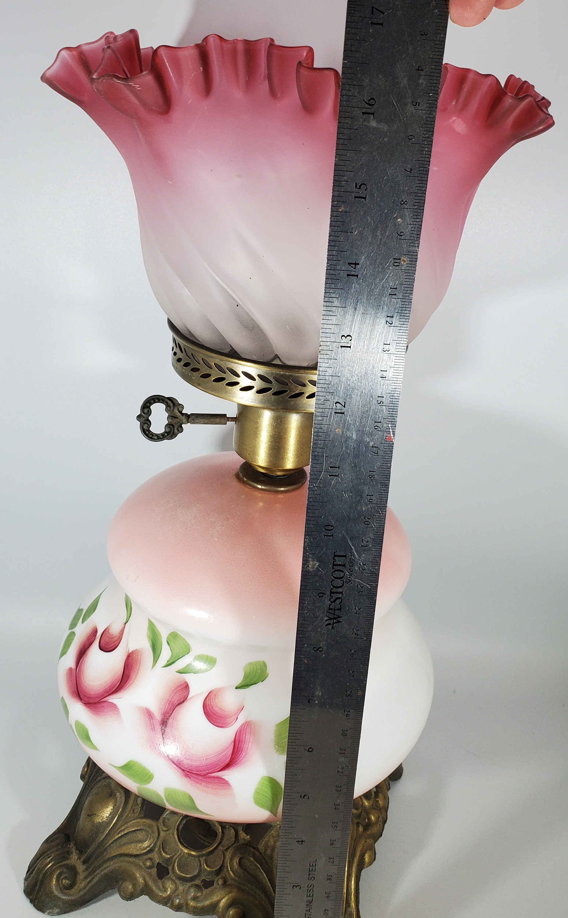 Vintage Hurricane Table Lamp - Etsy