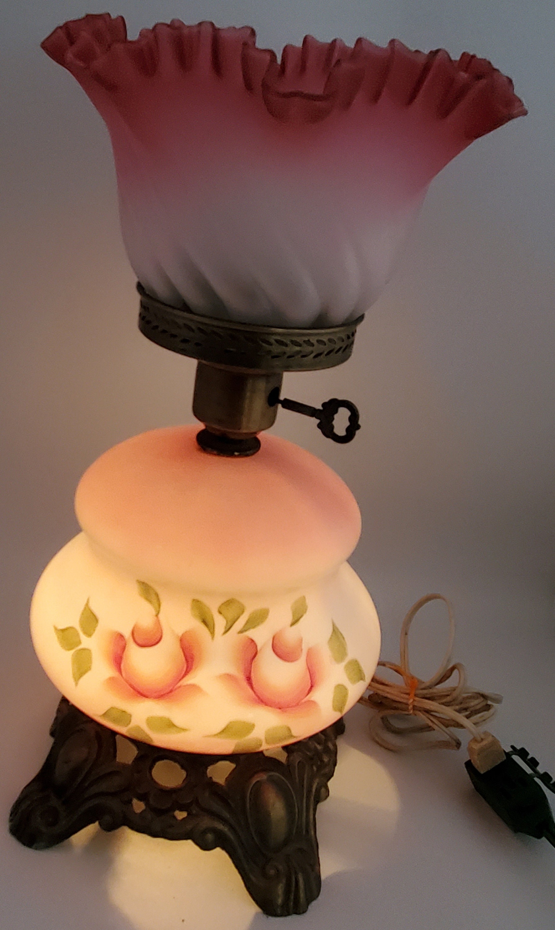 Vintage Hurricane Table Lamp - Etsy