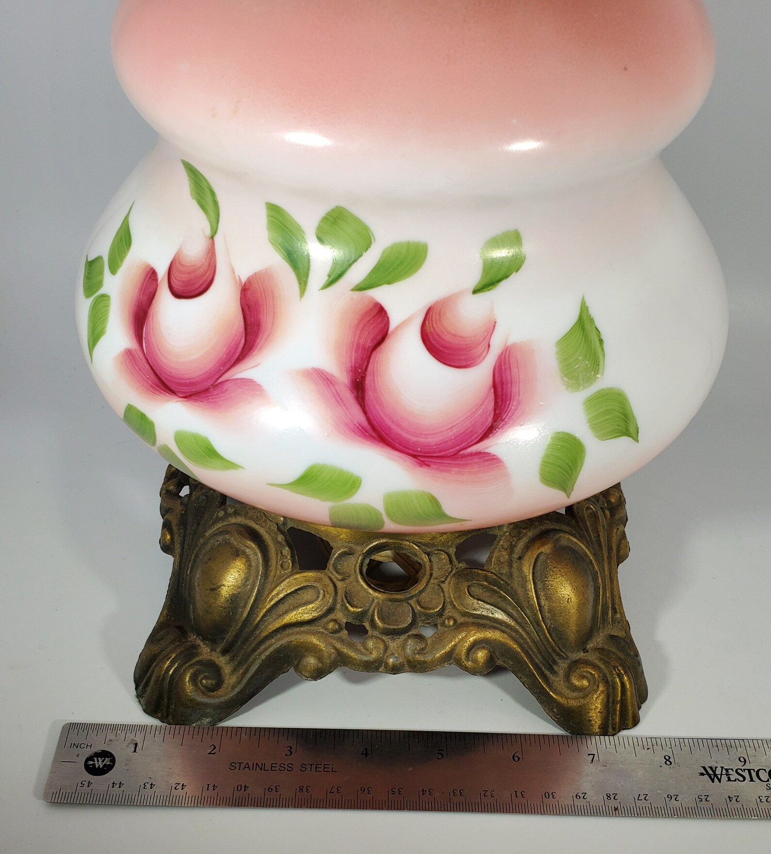 Vintage Hurricane Table Lamp - Etsy