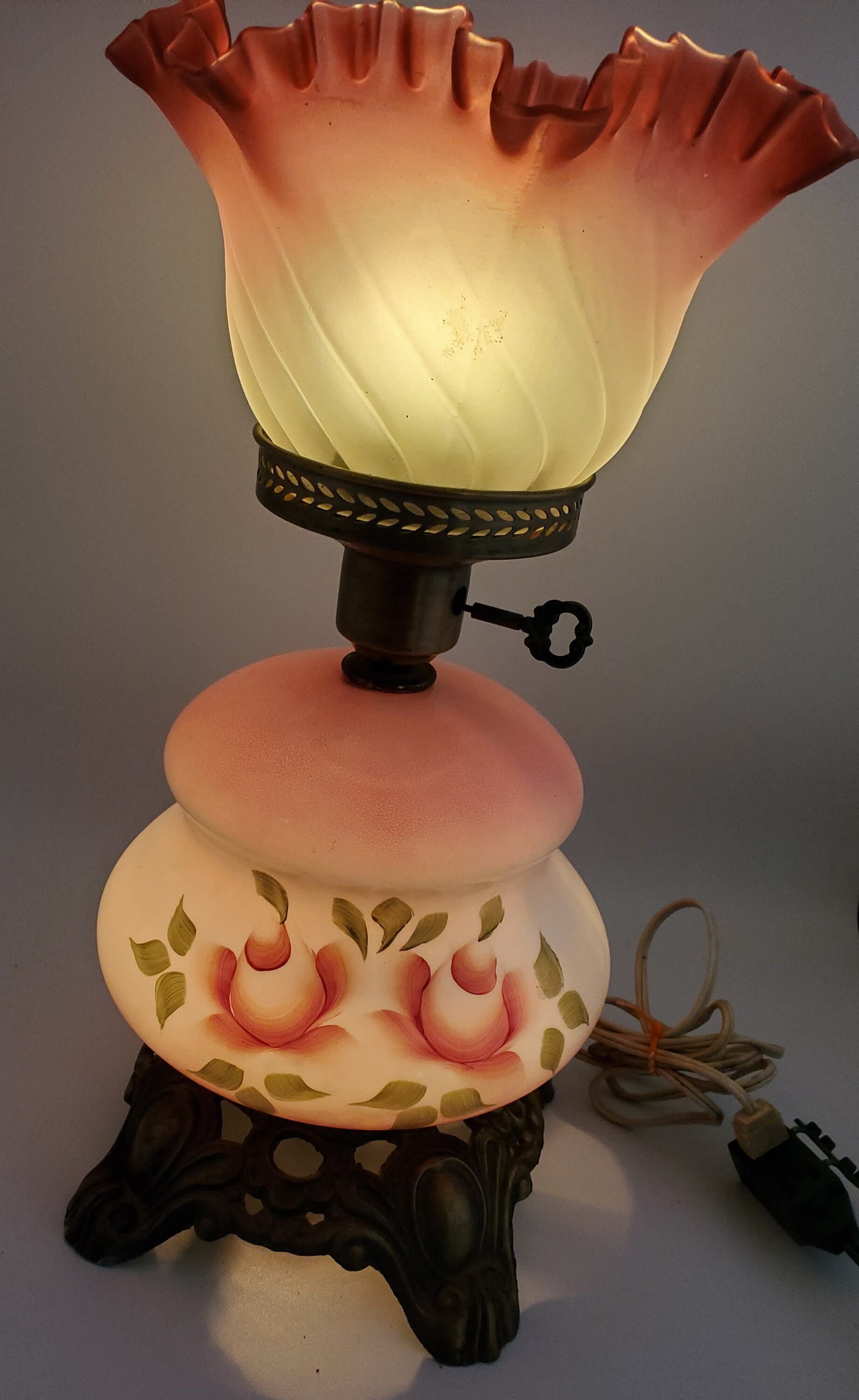 Vintage Hurricane Table Lamp - Etsy