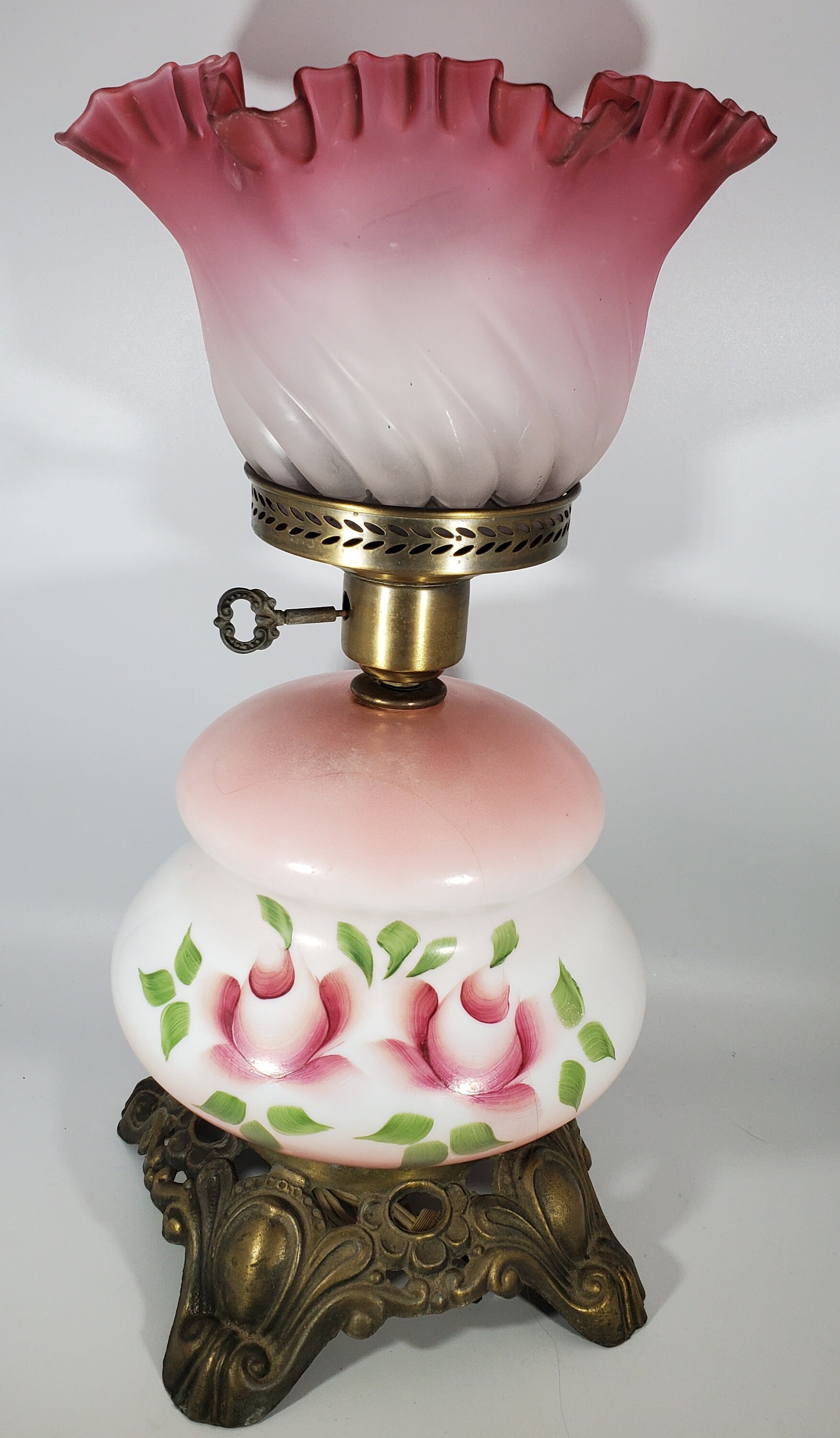 Vintage Hurricane Table Lamp - Etsy