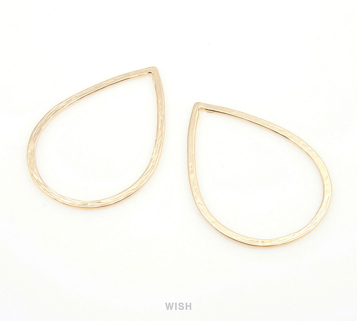 Open Teardrop Pendants in Matte Gold Teardrop Outline Charms - Etsy UK